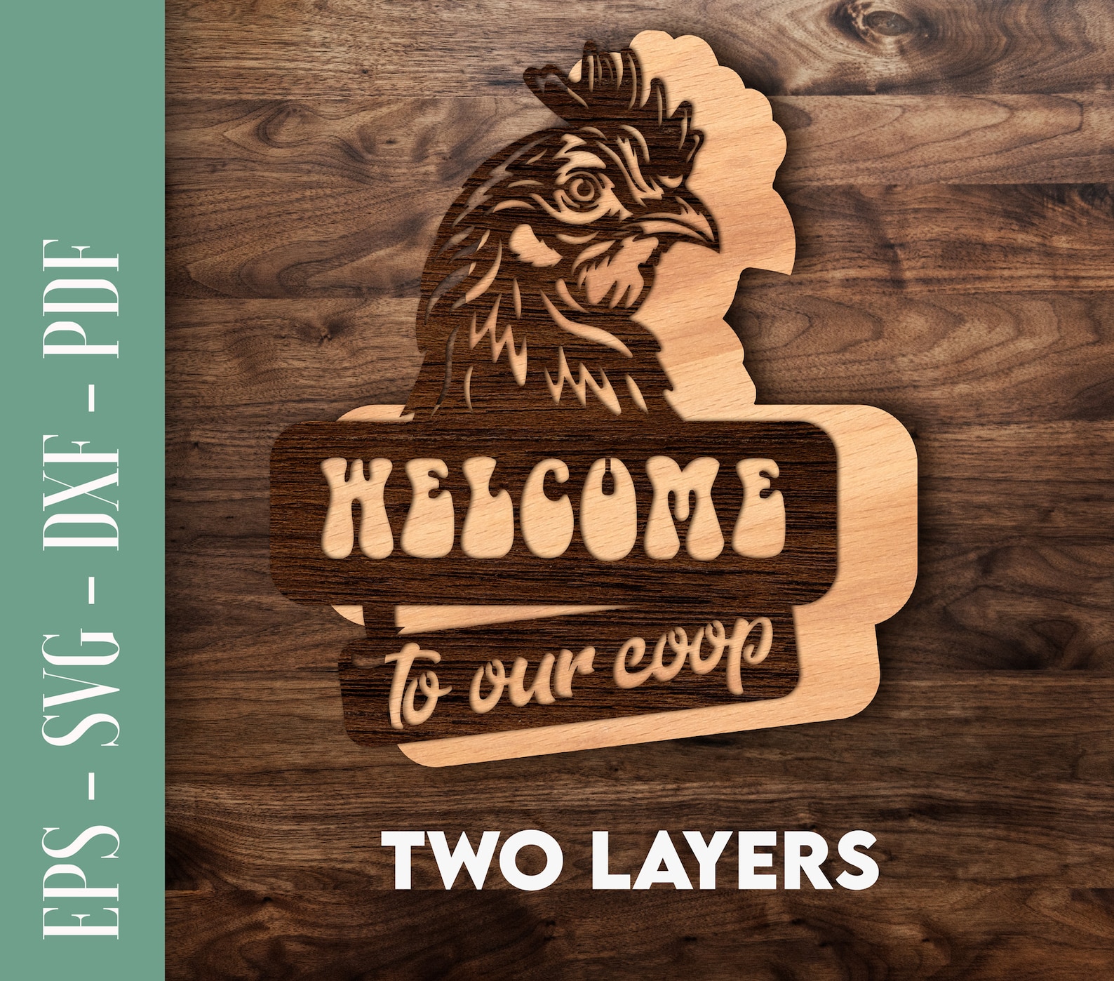 Chicken Coop Decor Laser Cut File, Hen Welcome Sign SVG, Welcome to Our ...