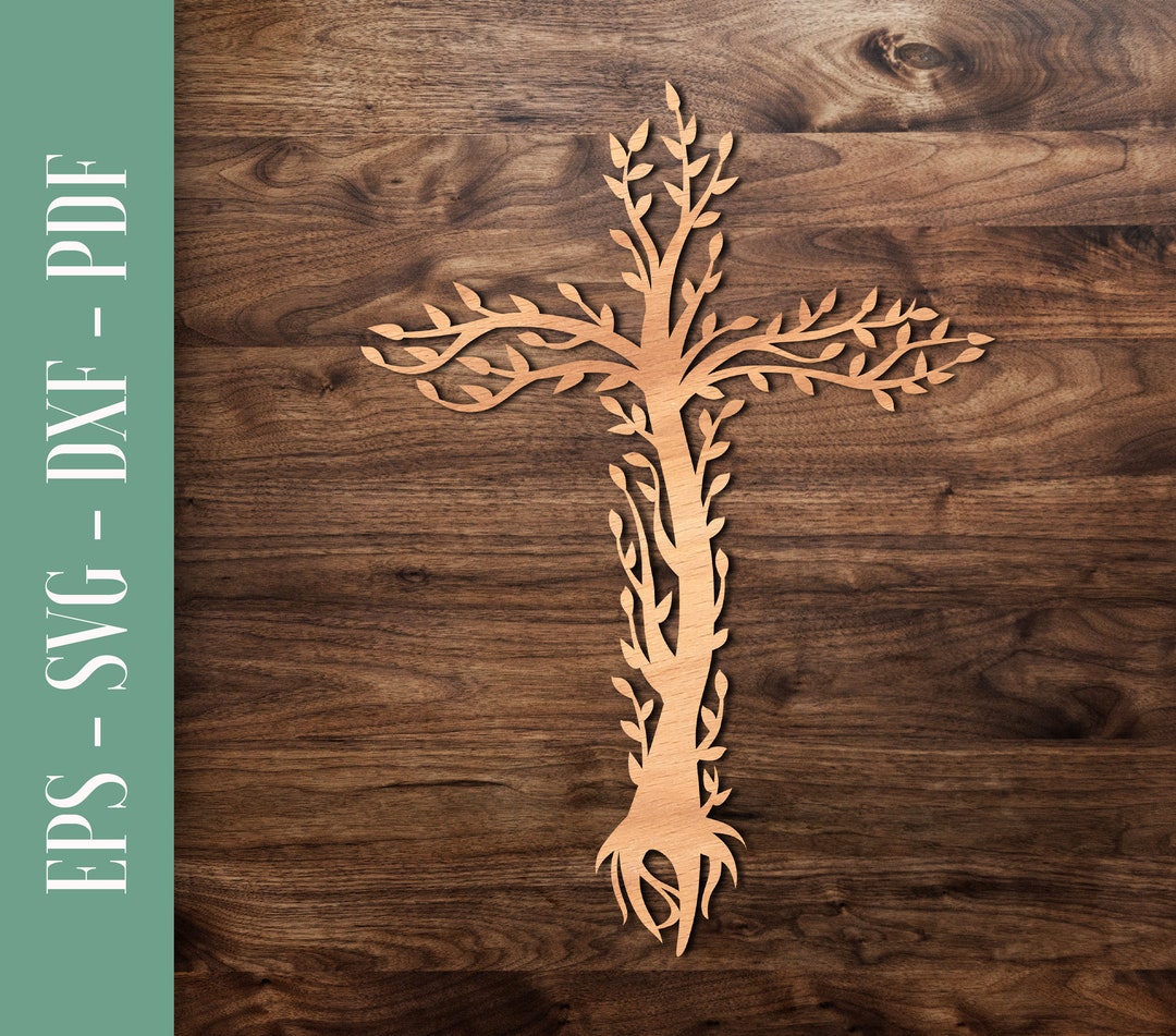 Tree of Life Crosssvg, Catholic Laser Cut Template, Religious Laser Cut ...