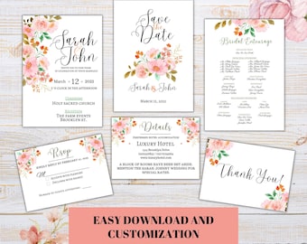 Wedding Invitation Entourage - Etsy