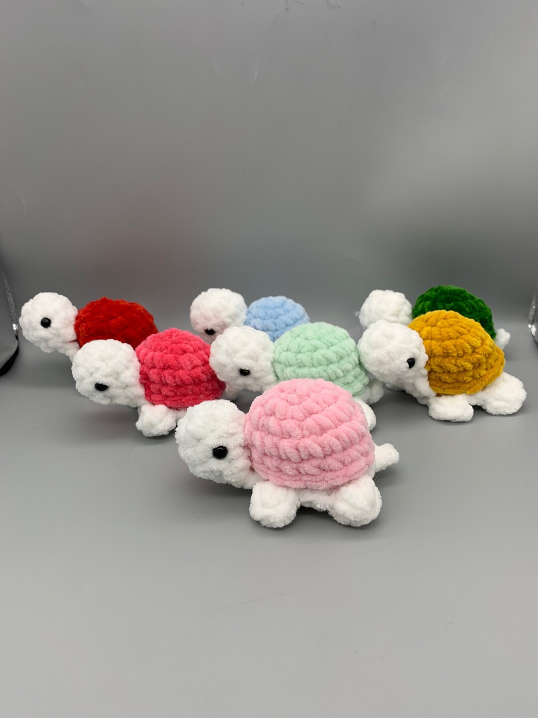 Turtle Crochet Rainbow Cute and Fluffy Handmade Tortoise - Etsy