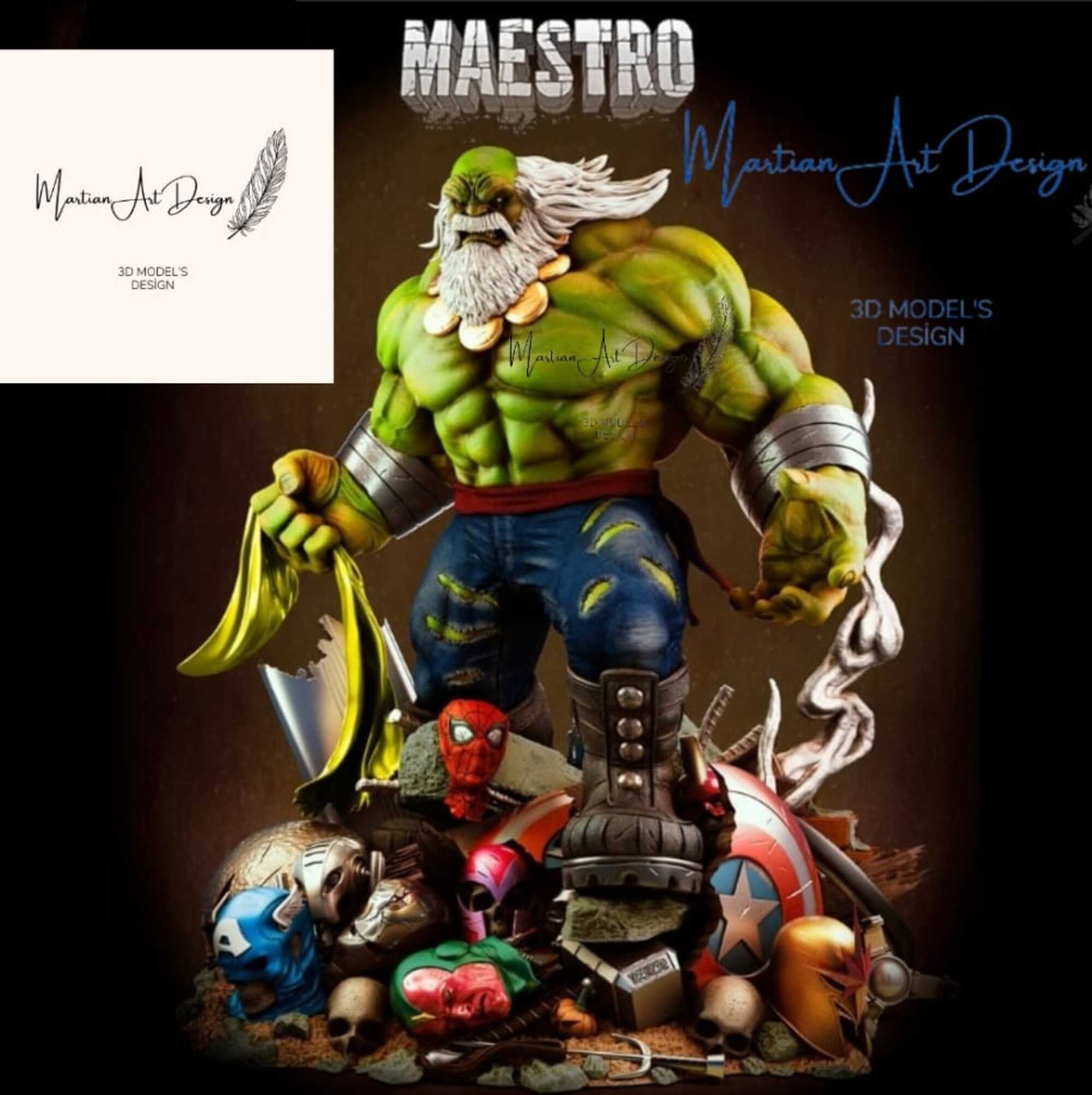 Hulk Maestro Final Marvel Dc Universe Justice Super Hero STL - Etsy Canada