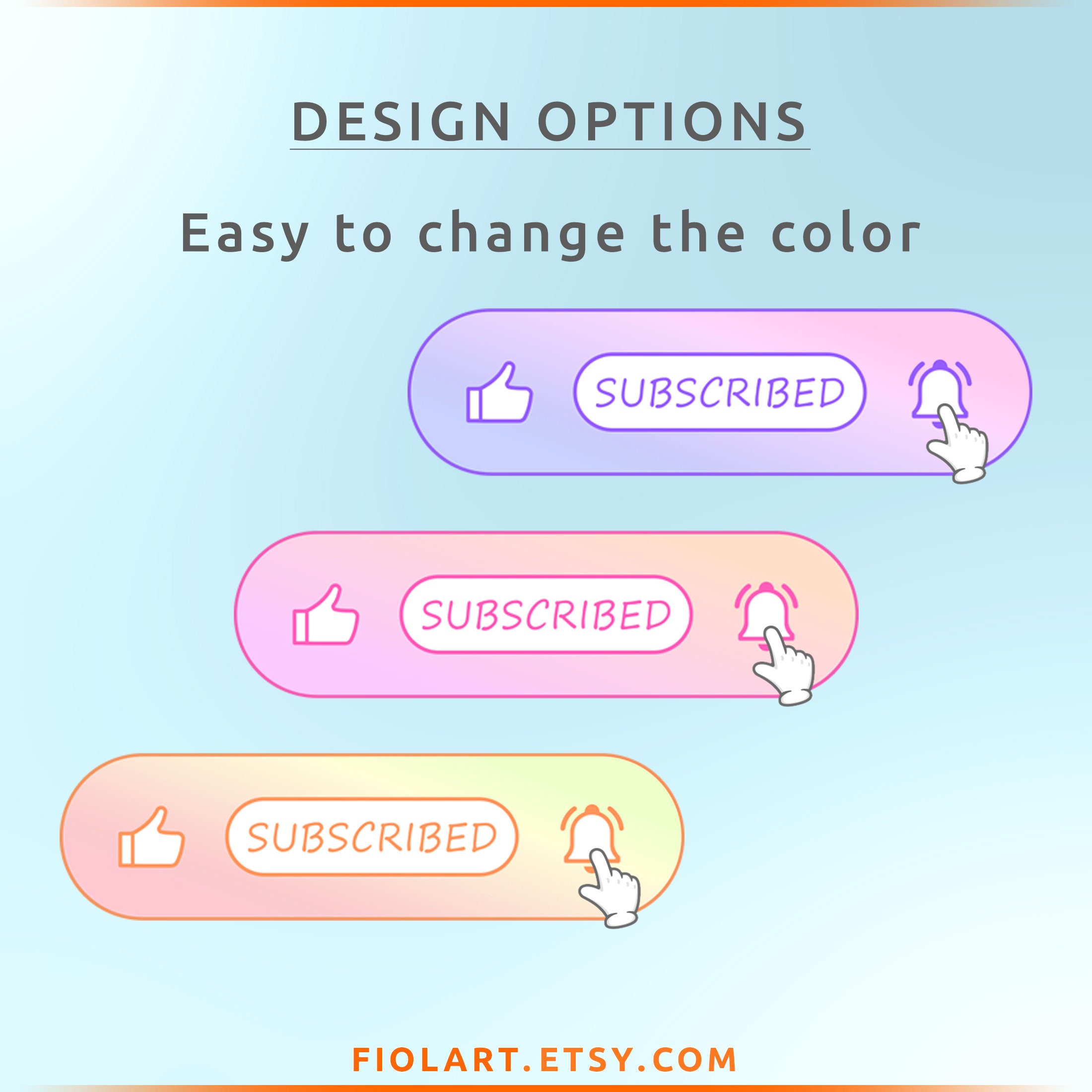 Pink Rounded Subscribe Button Youtube Animation Like and Notification ...