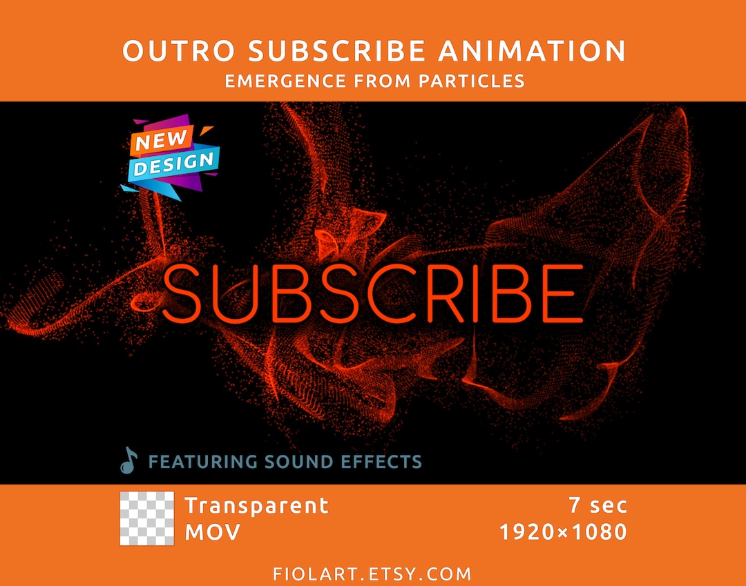 Abstract Subscribe Outro Youtube Animation 7s Particle Effect for the ...