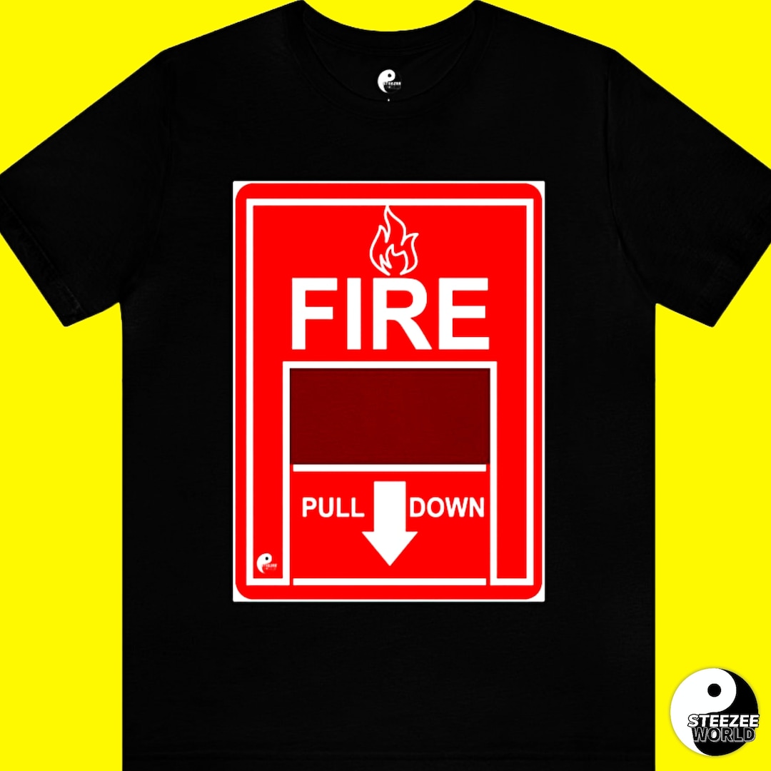 Red Fire Alarm Pull Down Sign Funny Design Matching Couples - Etsy