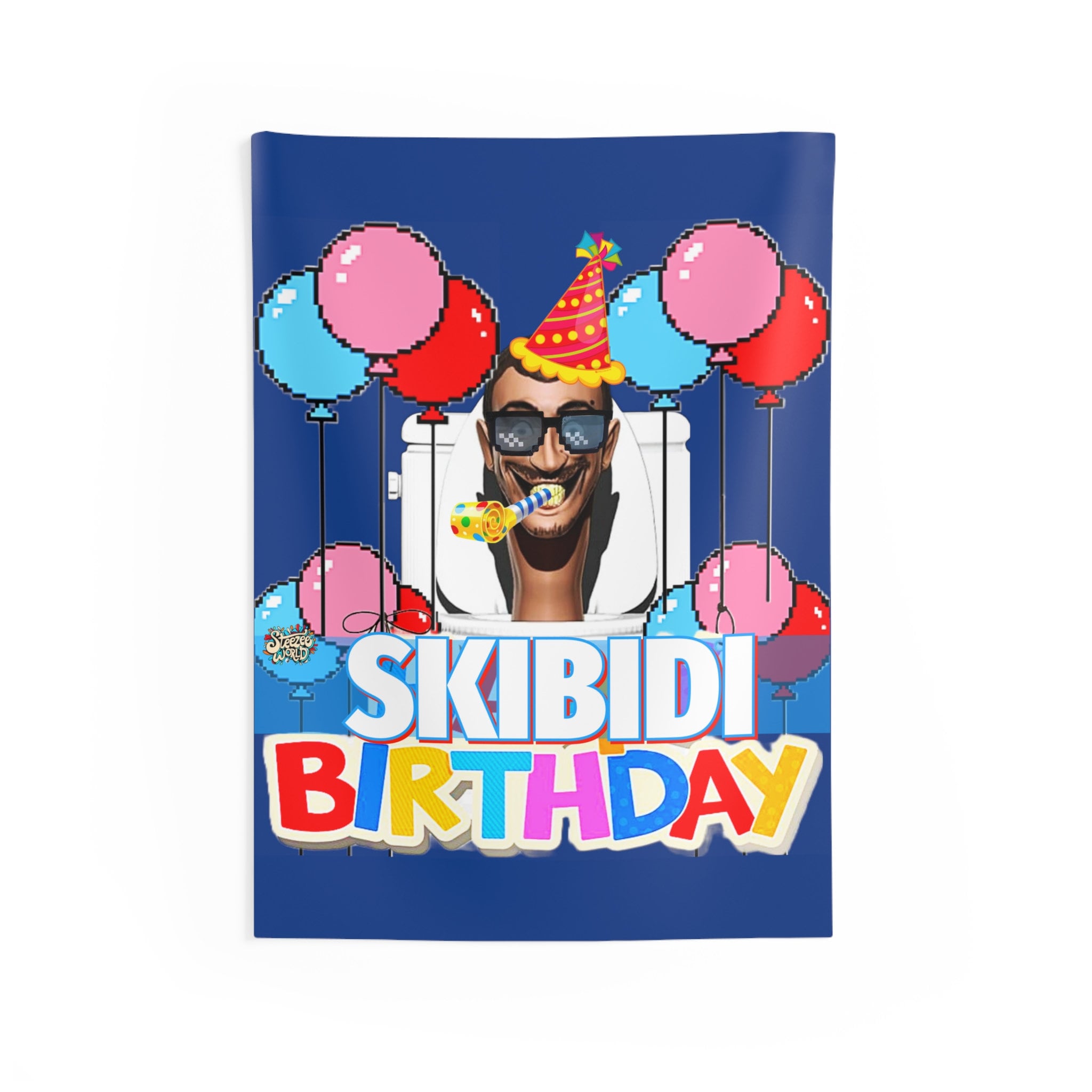 Skibidi Toilet Birthday Wall Tapestry - Etsy