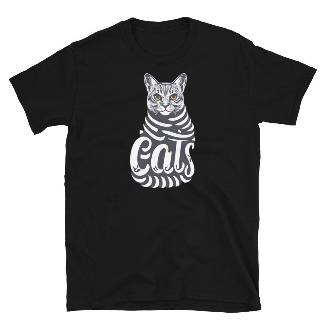 Cats Zebra Design Black & White Art Pattern - Etsy