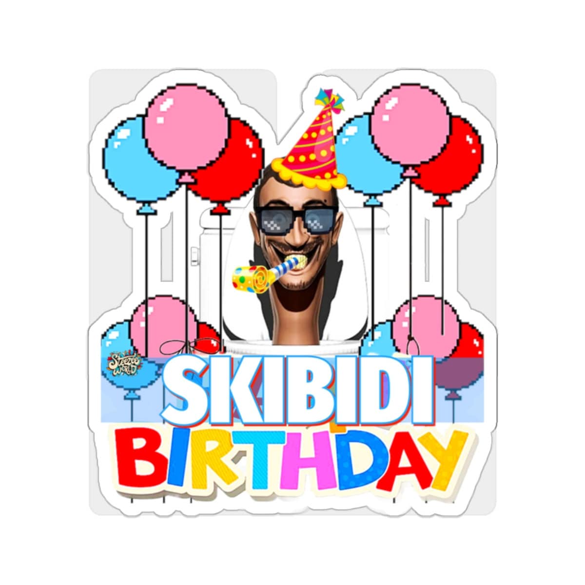 Skibidi Birthday Stickers - Etsy