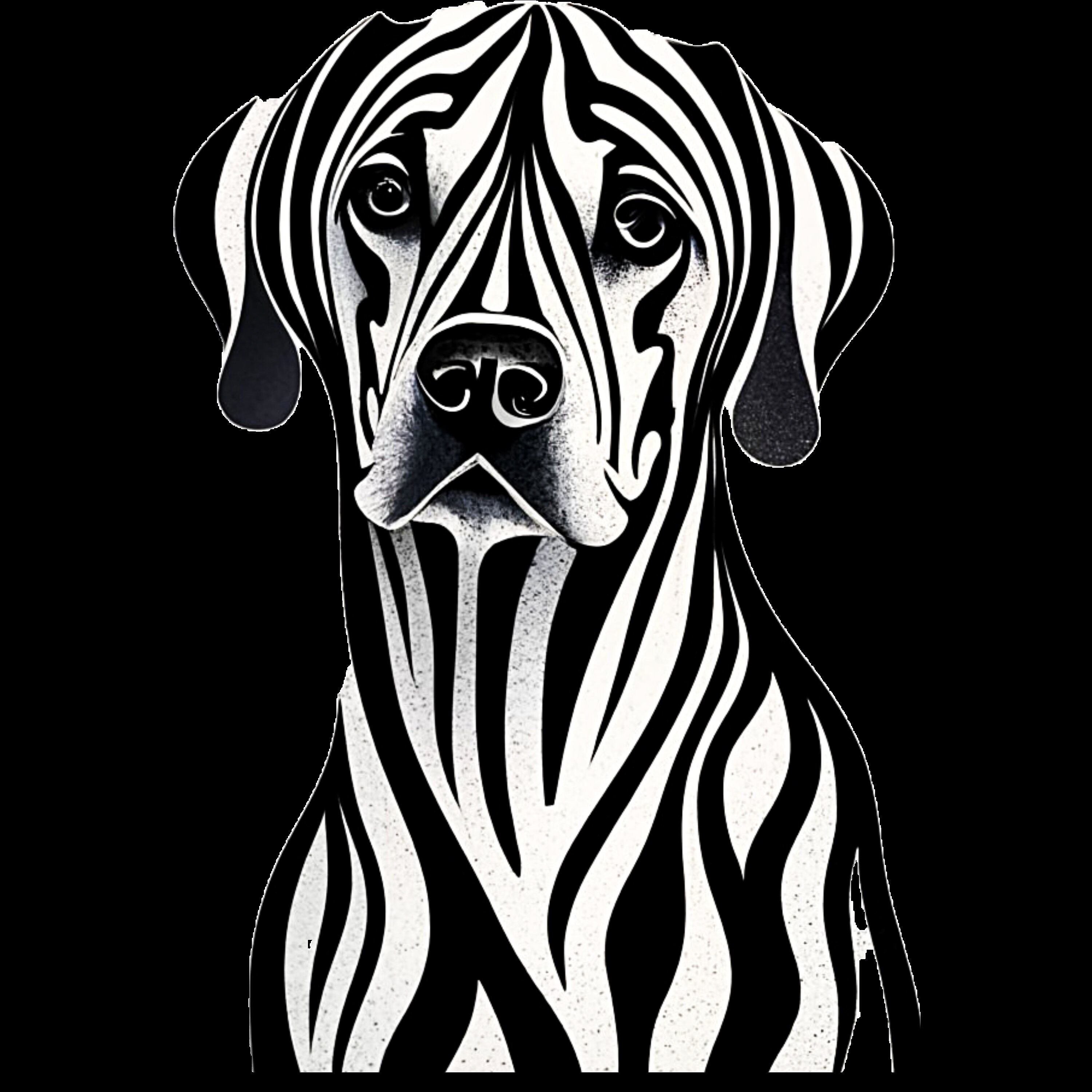 Zebra Stipe Puppy Dog PNG - Etsy