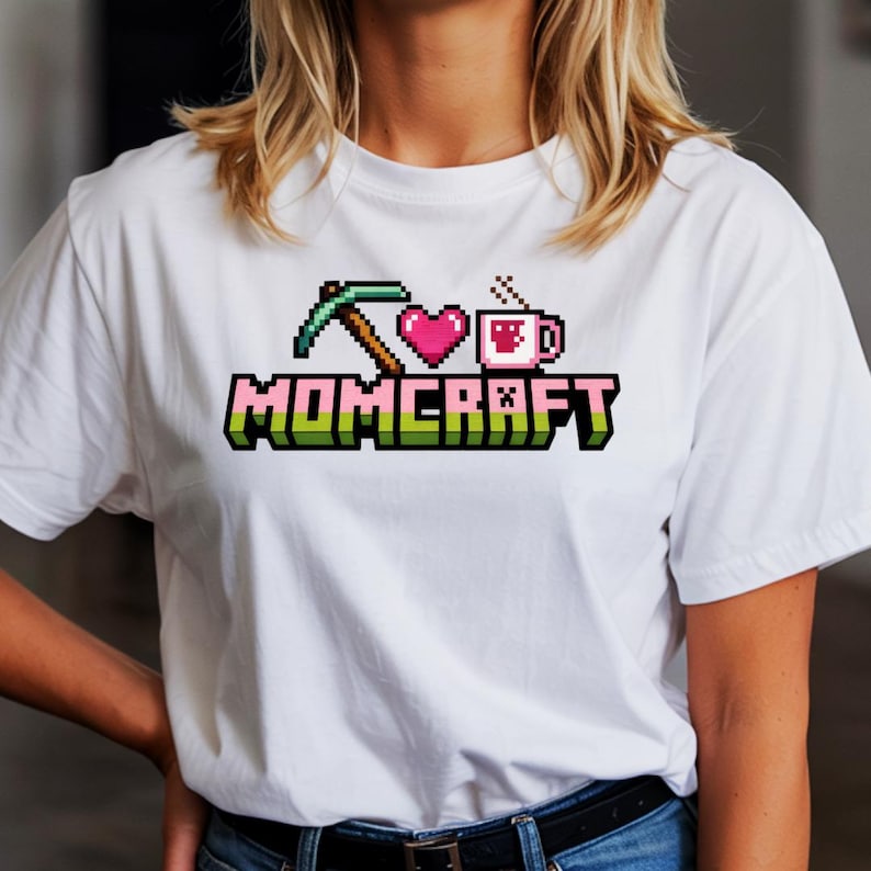 Momcraft Gamer Mom | Transparent PNG File - Etsy