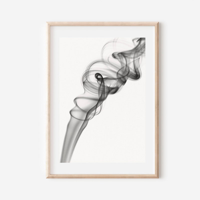 Black and White Smoke Art - Etsy