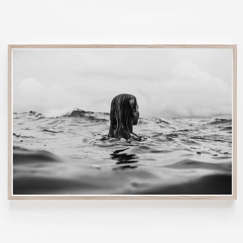 Retro Woman Swimming Art - Etsy