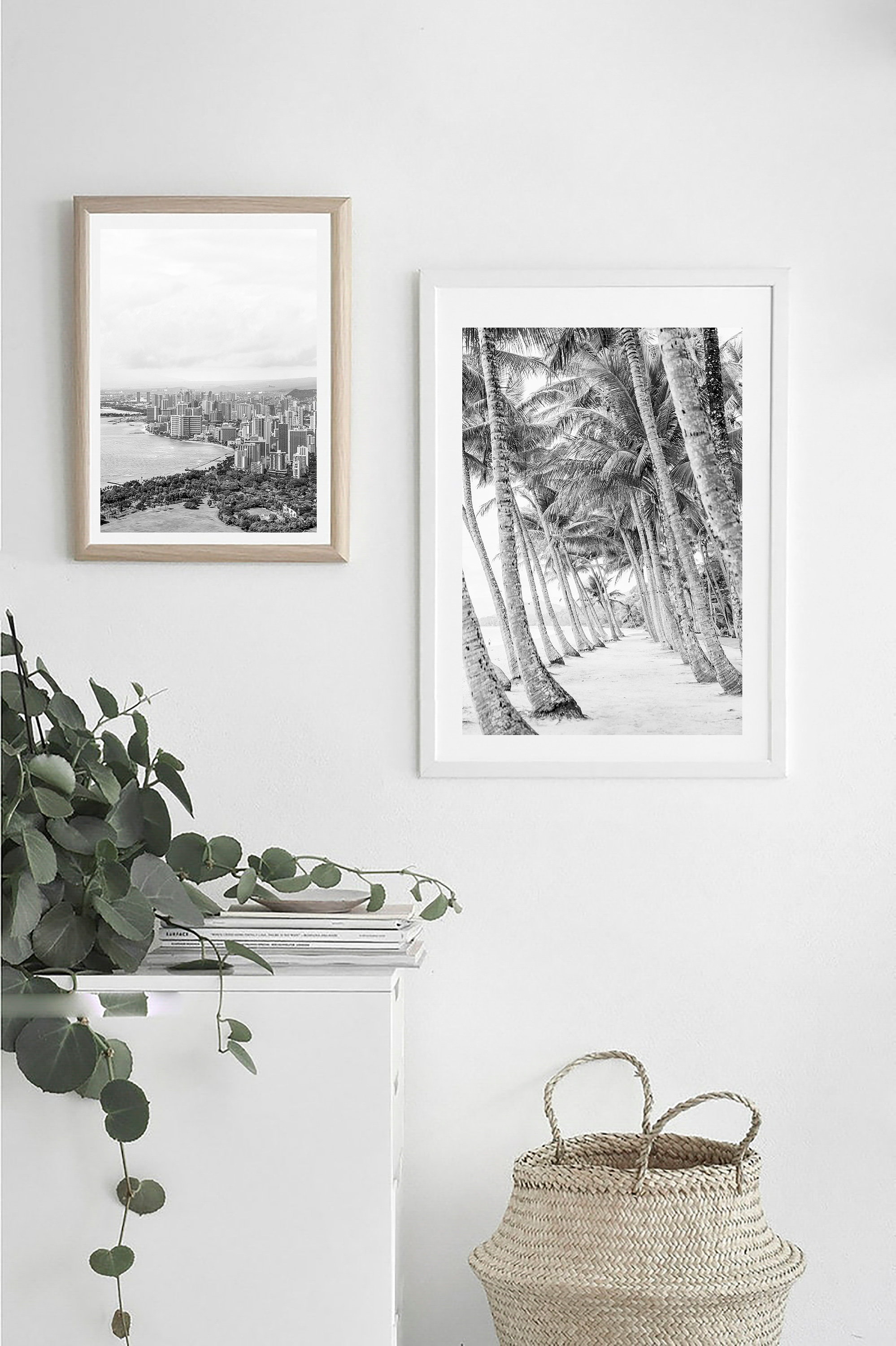 Hawaii Print Black and White, Hawaii Art Print Set of 2, Hawaii Wall ...