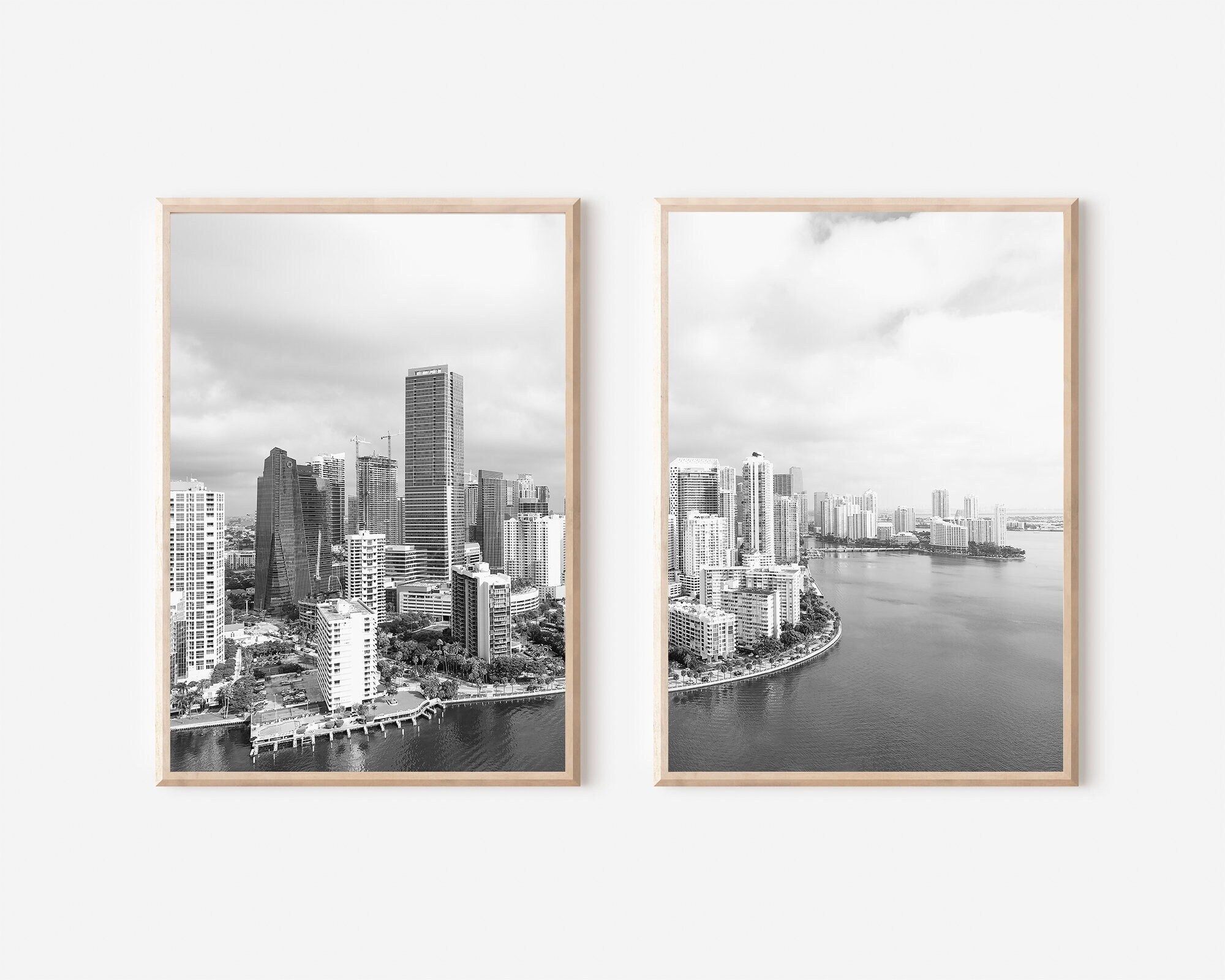 Miami Beach Print Black and White, Miami Beach Wall Art, Miami Poster ...