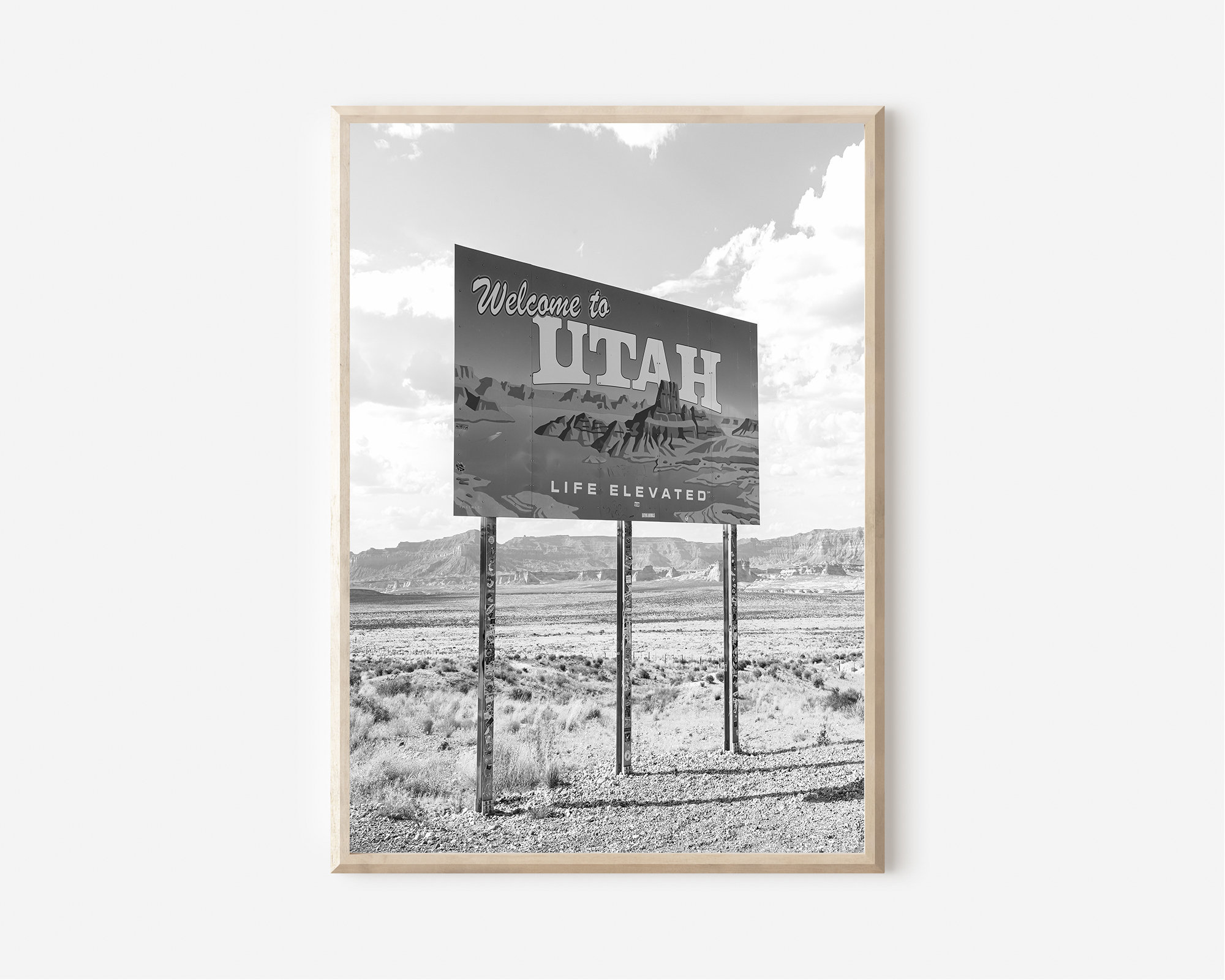 Utah Print Black and White, Utah Wall Art, Utah Mountains Poster ...