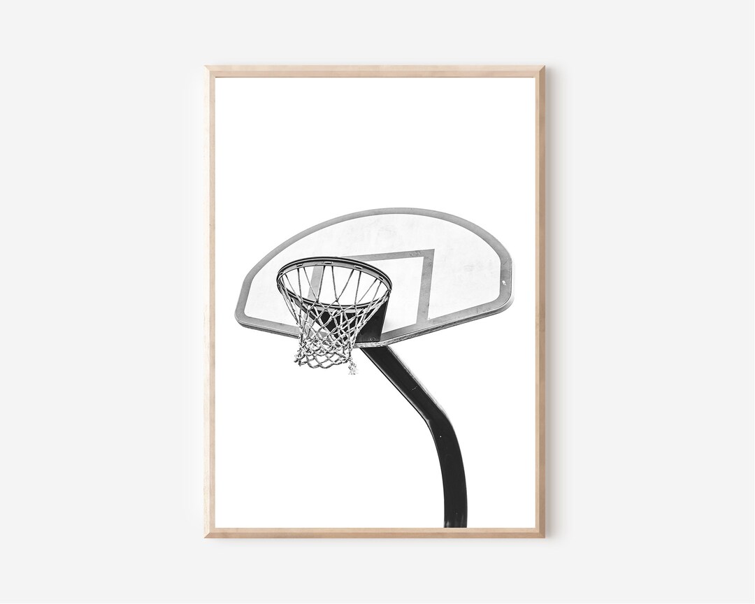 Basketball Hoop Print, Basketball Hoop Wall Art, Basketball Poster ...