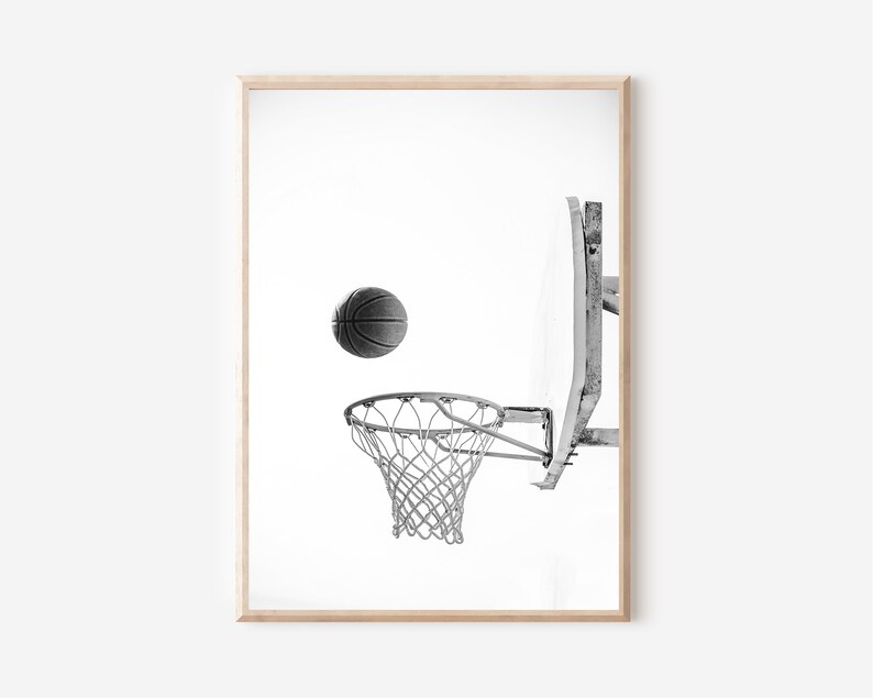 Basketball Hoop Print, Basketball Hoop Wall Art, Basketball Poster ...