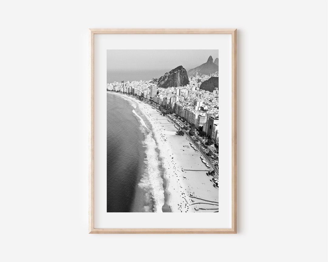 Rio De Janeiro Print Black and White, Brazil Print, Copacabana Print ...
