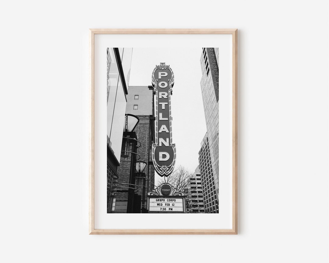Portland Oregon Print: Black and White Cityscape (digital Download) - Etsy