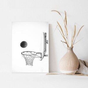 Basketball Hoop Print, Basketball Hoop Wall Art, Basketball Poster ...