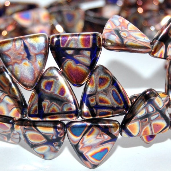 Czech Triangle Beads - Etsy