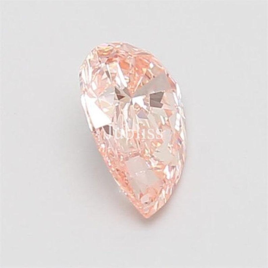 1.00 CTS Lab Grown Pink Diamond / Pear Pink Lab Grown Diamond /pink ...