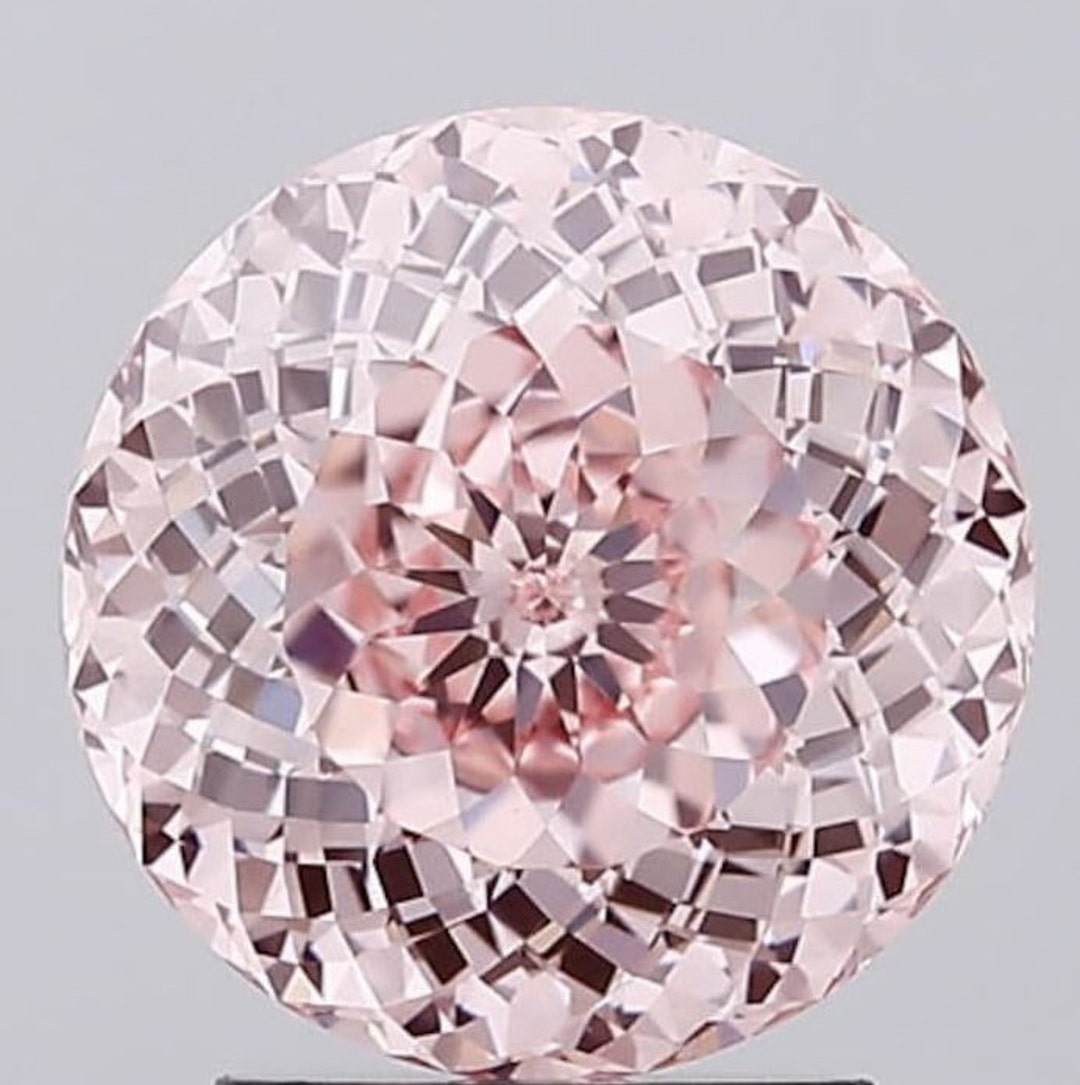 2.00 Carat Portuguese Cut Lab Grown Diamond | Pink Round Portugal ...