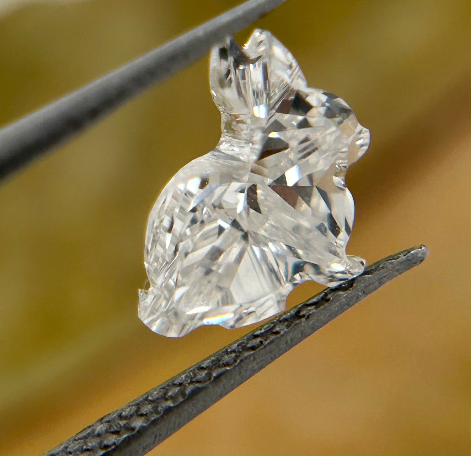Rabbit Shape Diamond Rabbit Cut Lab Grown Diamond for - Etsy