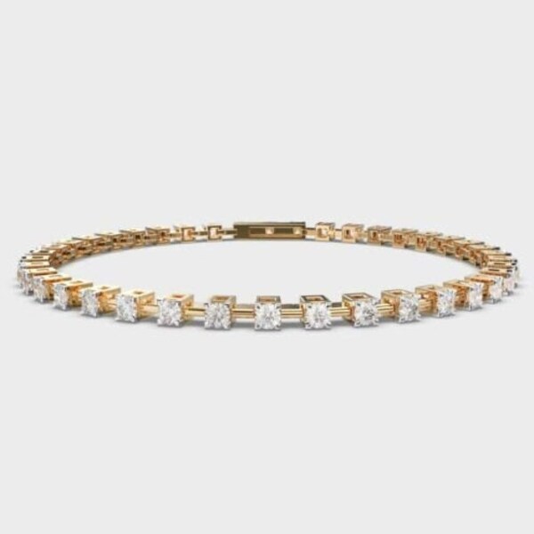 Lab Created Diamond Bangle - Etsy