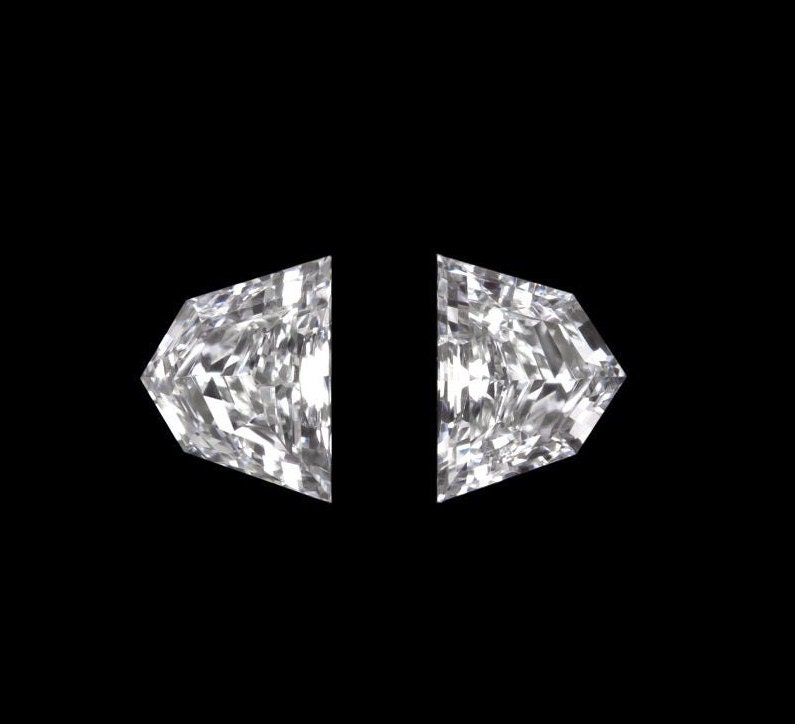 Cadillac Step Cut Lab Grown Diamonds Pair for Side Stone Ring, CVD/HPHT ...