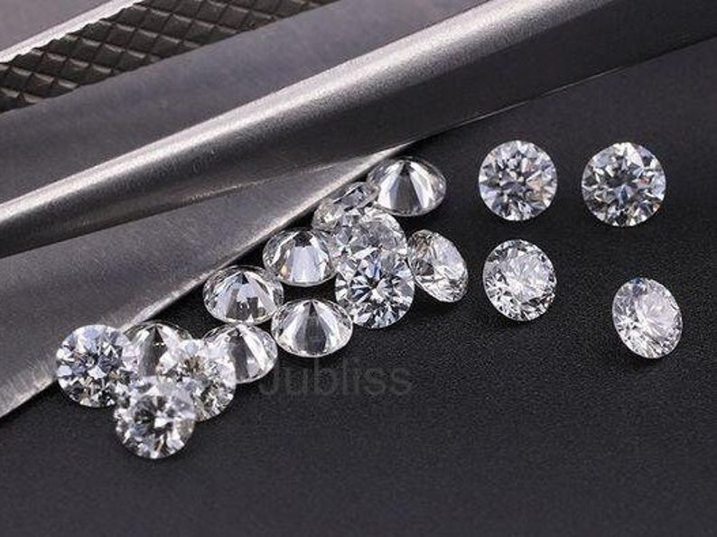 Round Cut Lab Grown Diamond for Vintage Jewelry, HPHT Loose Diamond for ...