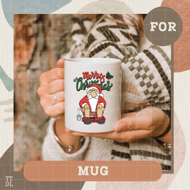 Santa Pooping Down the Chimney, Merry Christmas Png, Christmas PNG ...