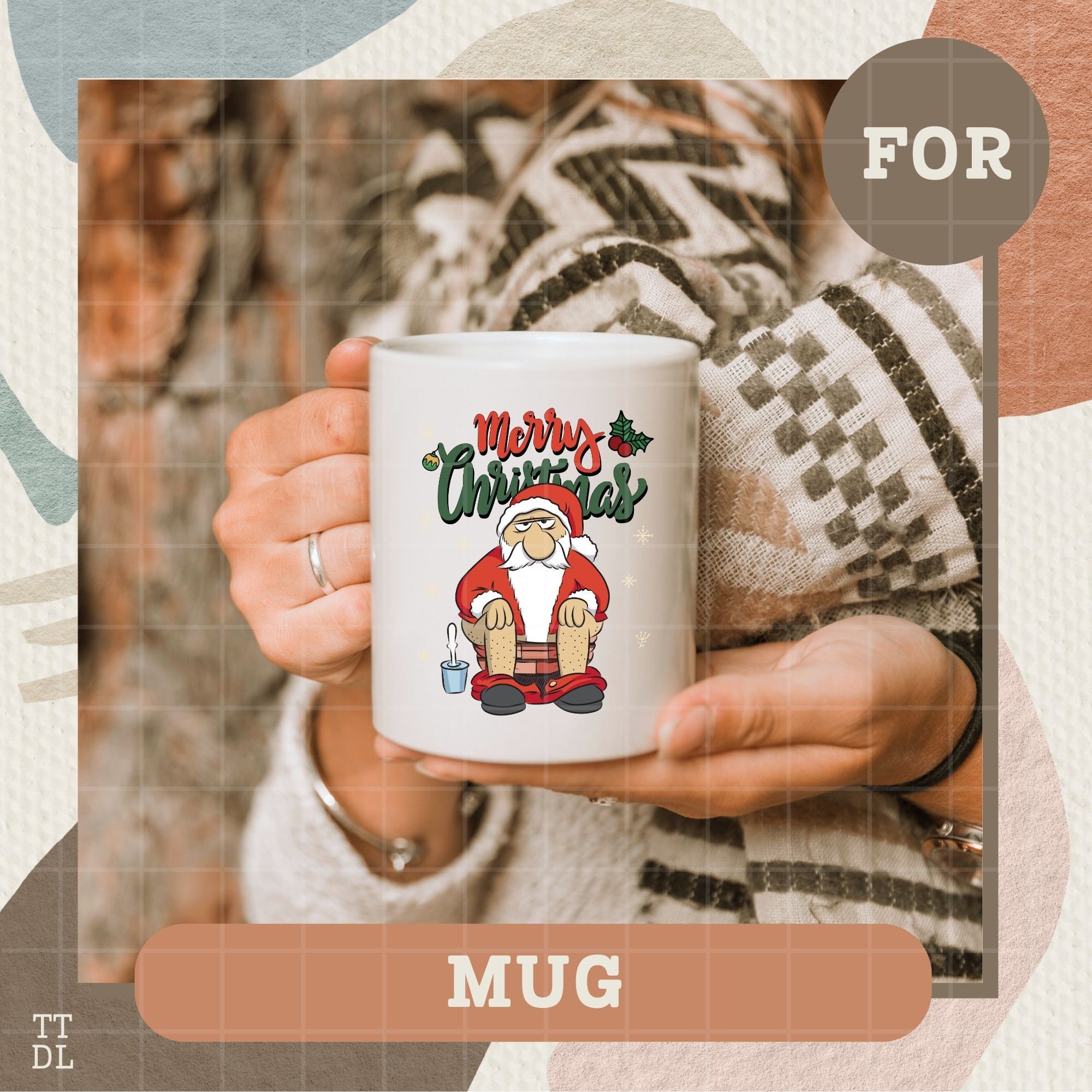 Santa Pooping Down the Chimney, Merry Christmas Png, Christmas PNG ...