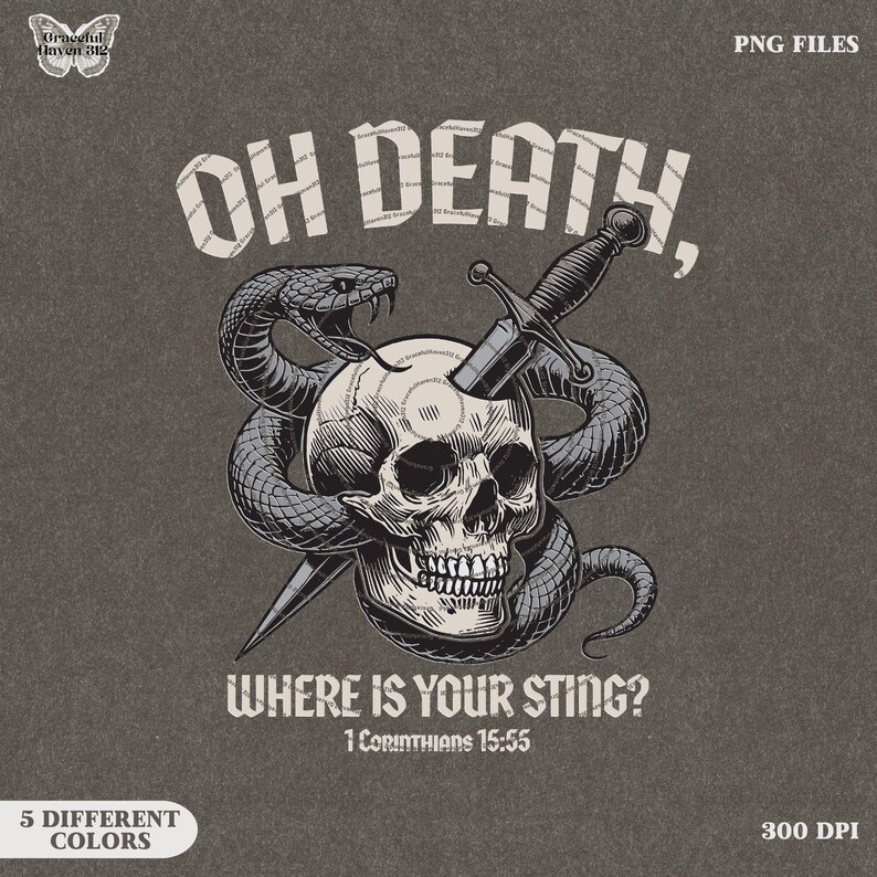 Oh Death Where is Your Sting PNG | Religious Easter Christian Design ...