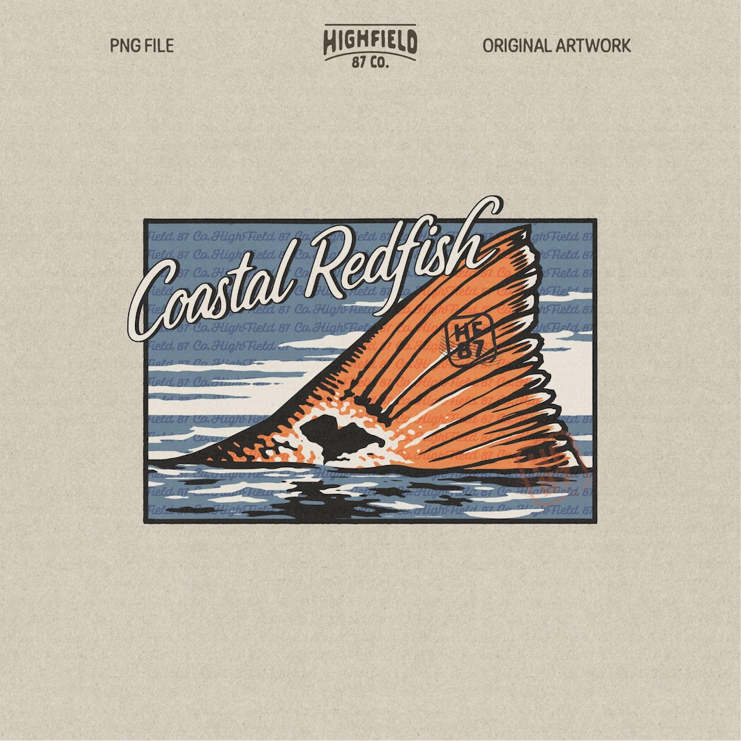 Redfish Tail PNG, Coastal Fishing Art, Angler Shirt Design (digital ...
