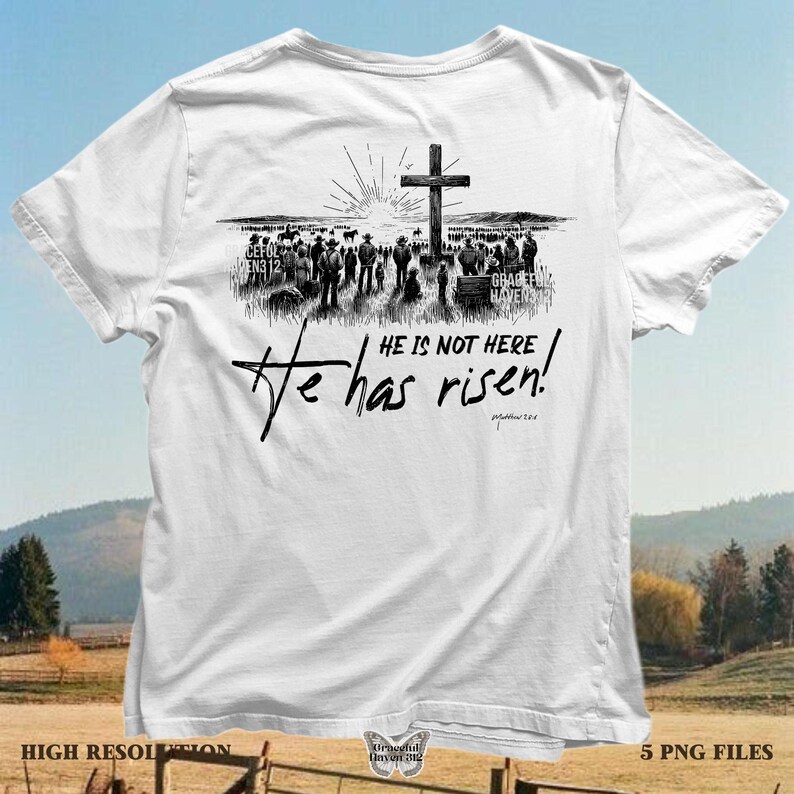 He is Risen PNG, Western Christian Design (digital Download) - Etsy UK