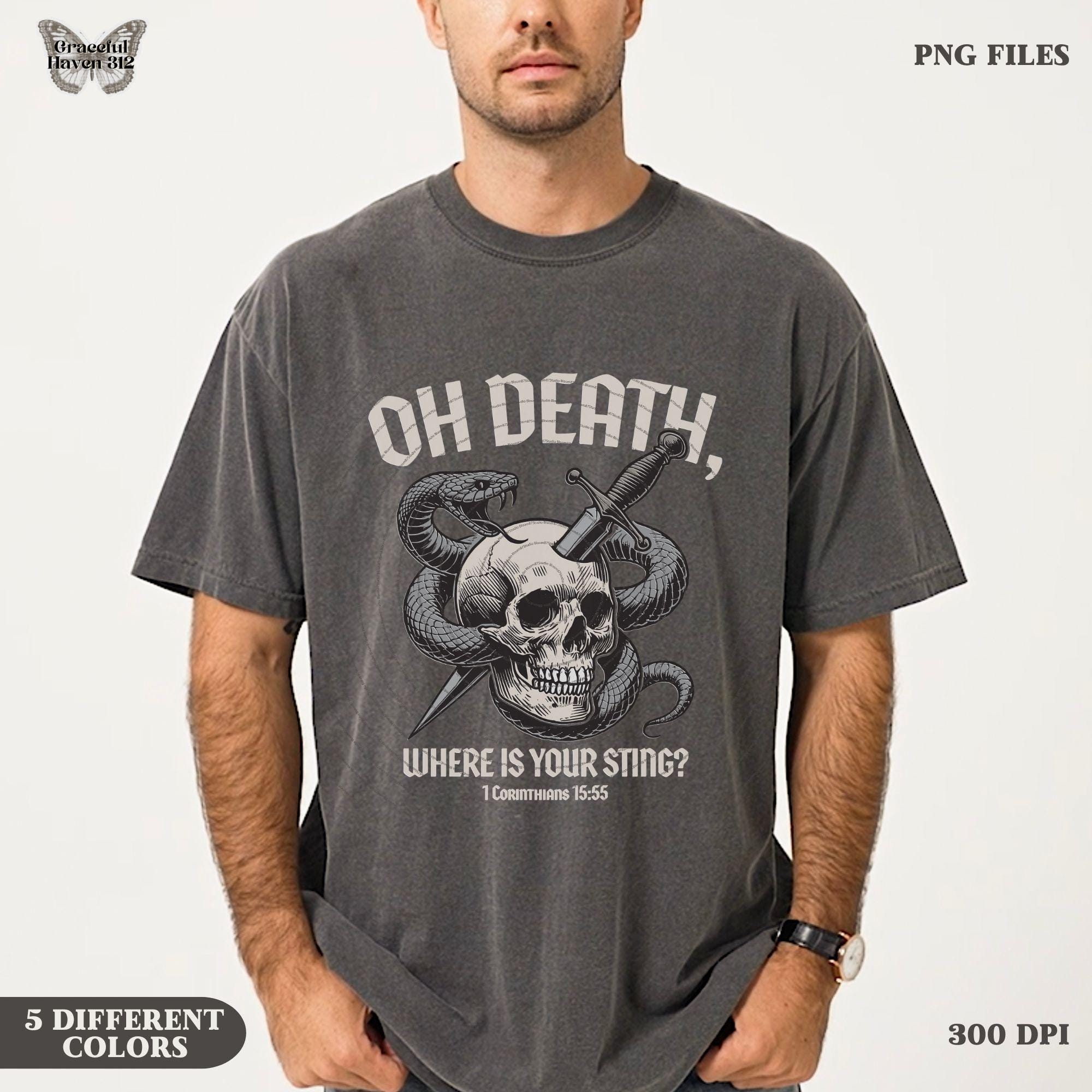 Oh Death Where is Your Sting PNG | Religious Easter Christian Design ...