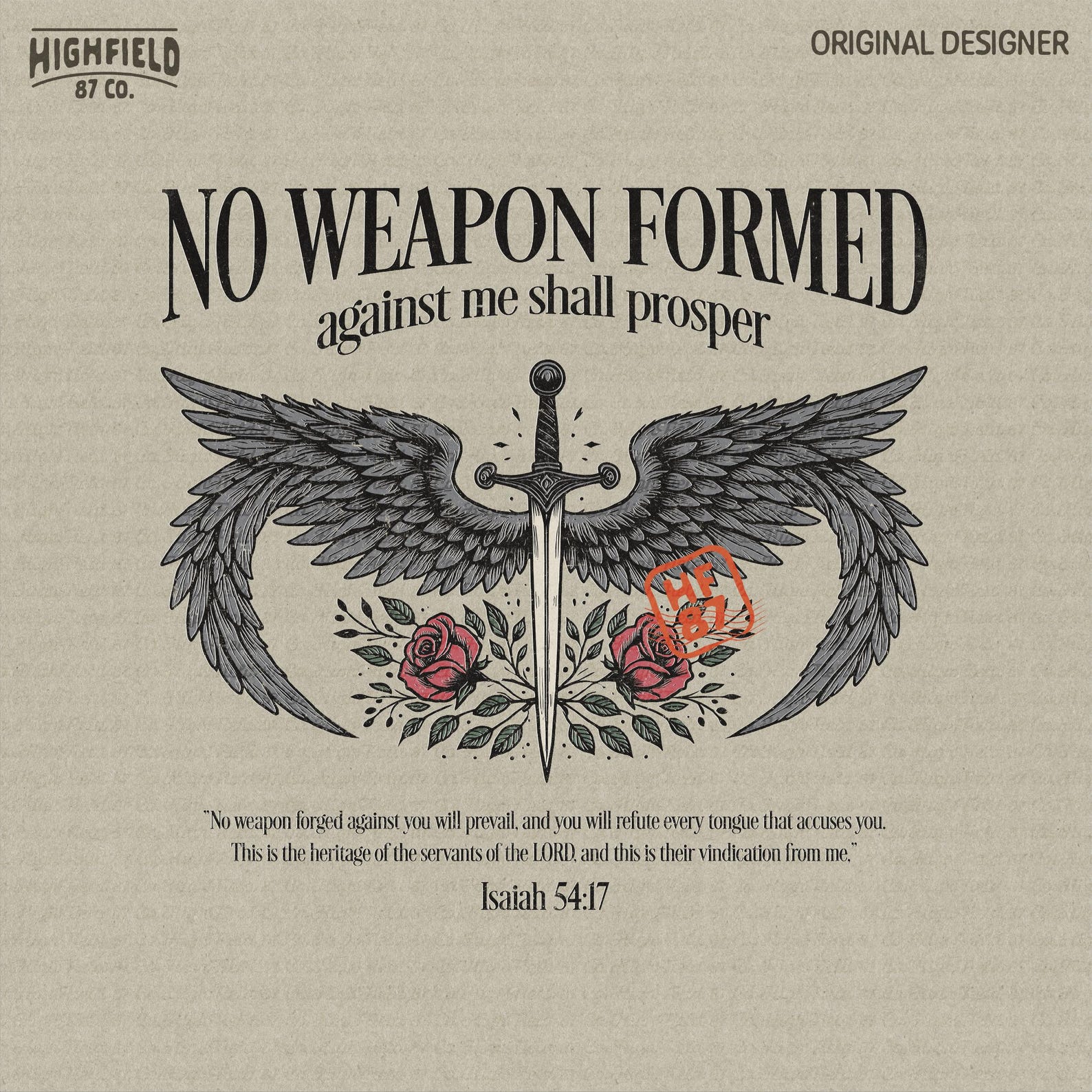 No Weapon Shall Prosper PNG, Boho Christian, Isaiah 54:17 Bible Verse ...