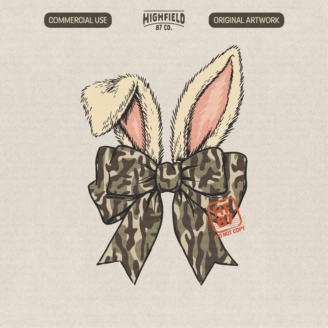 Camo Easter Bunny PNG, Hunting Bow Design (digital Download) - Etsy