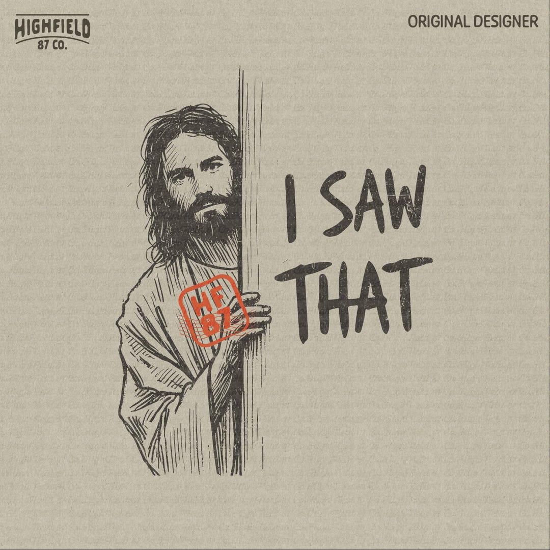 Peeking Jesus I Saw That PNG, Funny Christian Meme (digital Download ...