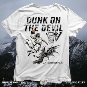 Jesus Dunking on Devil - Etsy