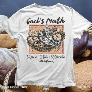 Jesus Feeds the 5000 PNG | God’s Math Christian PNG | 5 Loaves 2 Fish ...