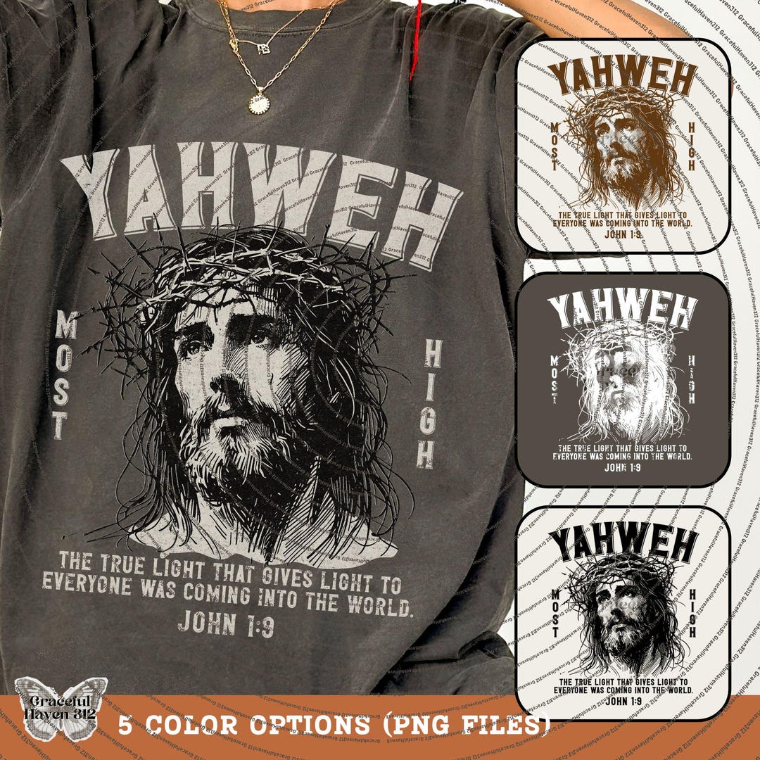 YAHWEH Christian PNG, YHWH, God Name Png, John 1:9, Name of God, Faith ...