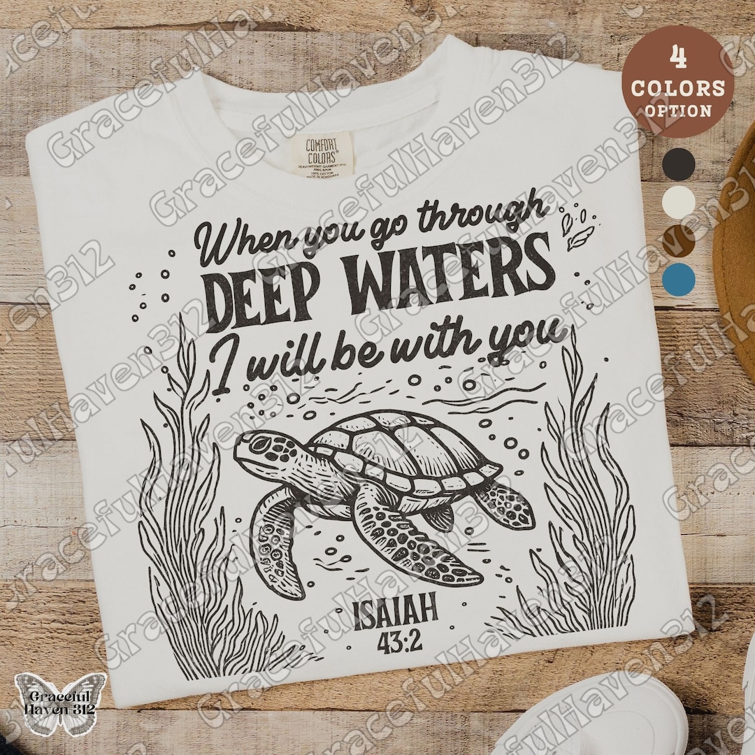 Deep Waters PNG Sea Turtle Summer Motivated Png Christianity Png Faith ...