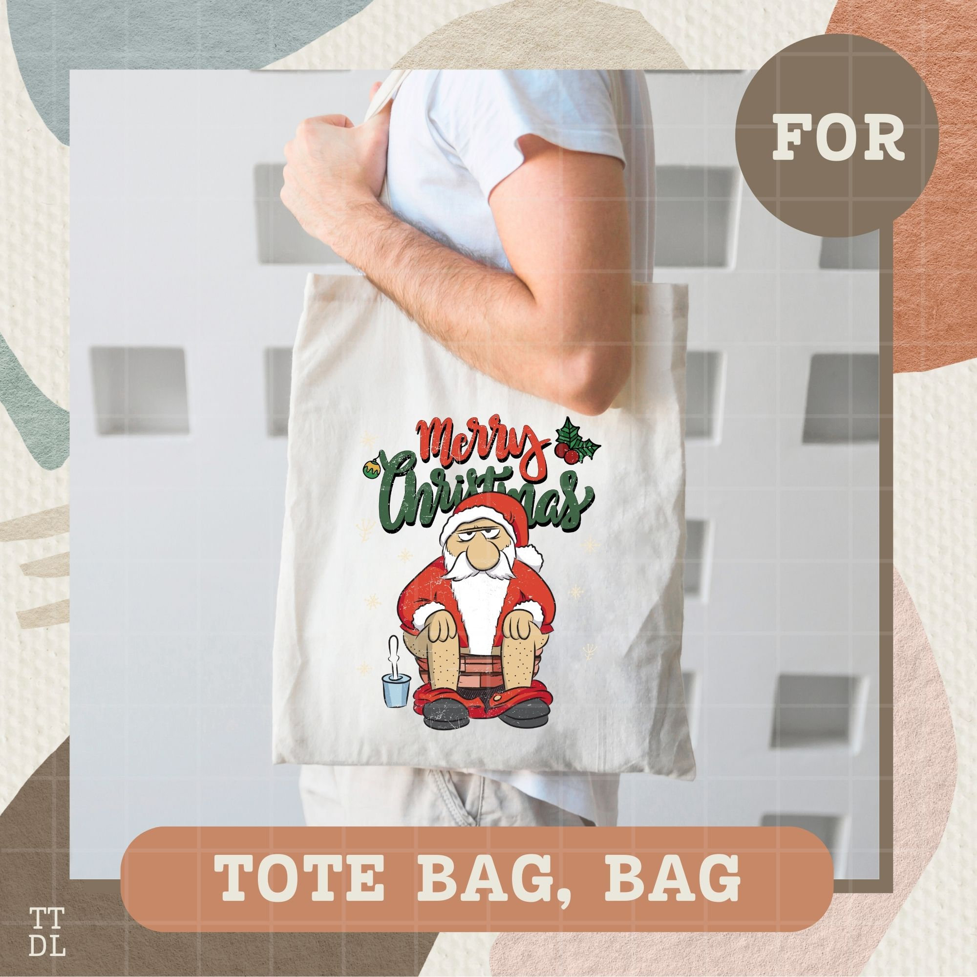 Santa Pooping Down the Chimney, Merry Christmas Png, Christmas PNG ...