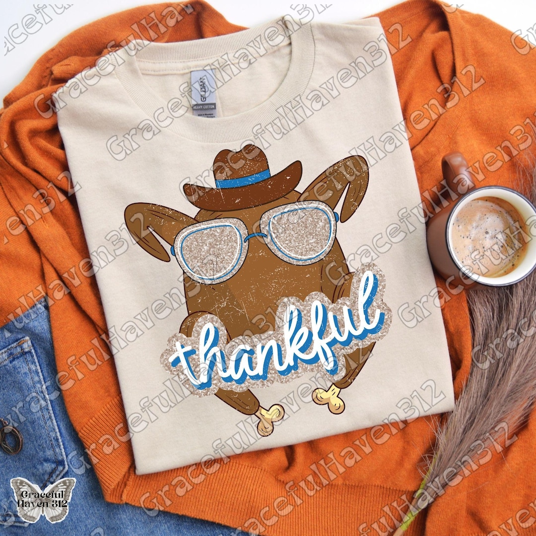 Thankful Preppy Turkey Boy, Faithe Png Designs, Sublimation Design ...