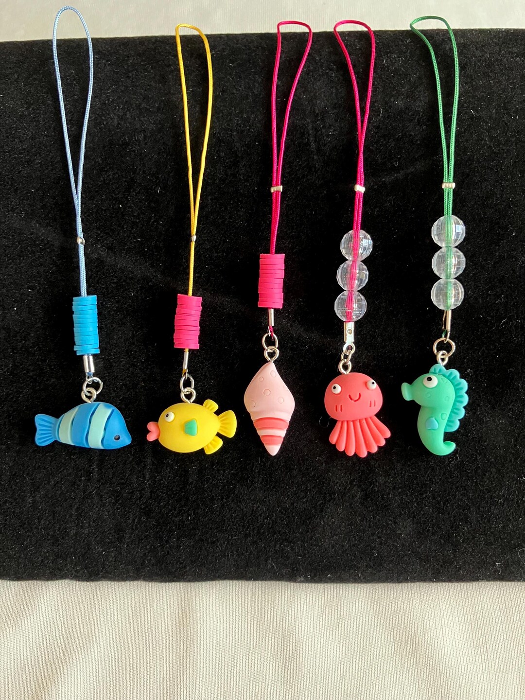 Sea Animal Phone Charm, Sea Creatures Keychain, Fish Bag Charm ...