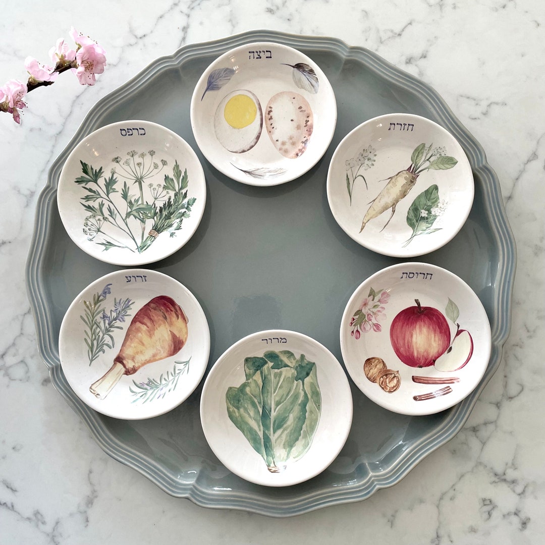 Handmade Ceramic Seder Plate Passover Plates Serving Platter Wedding ...