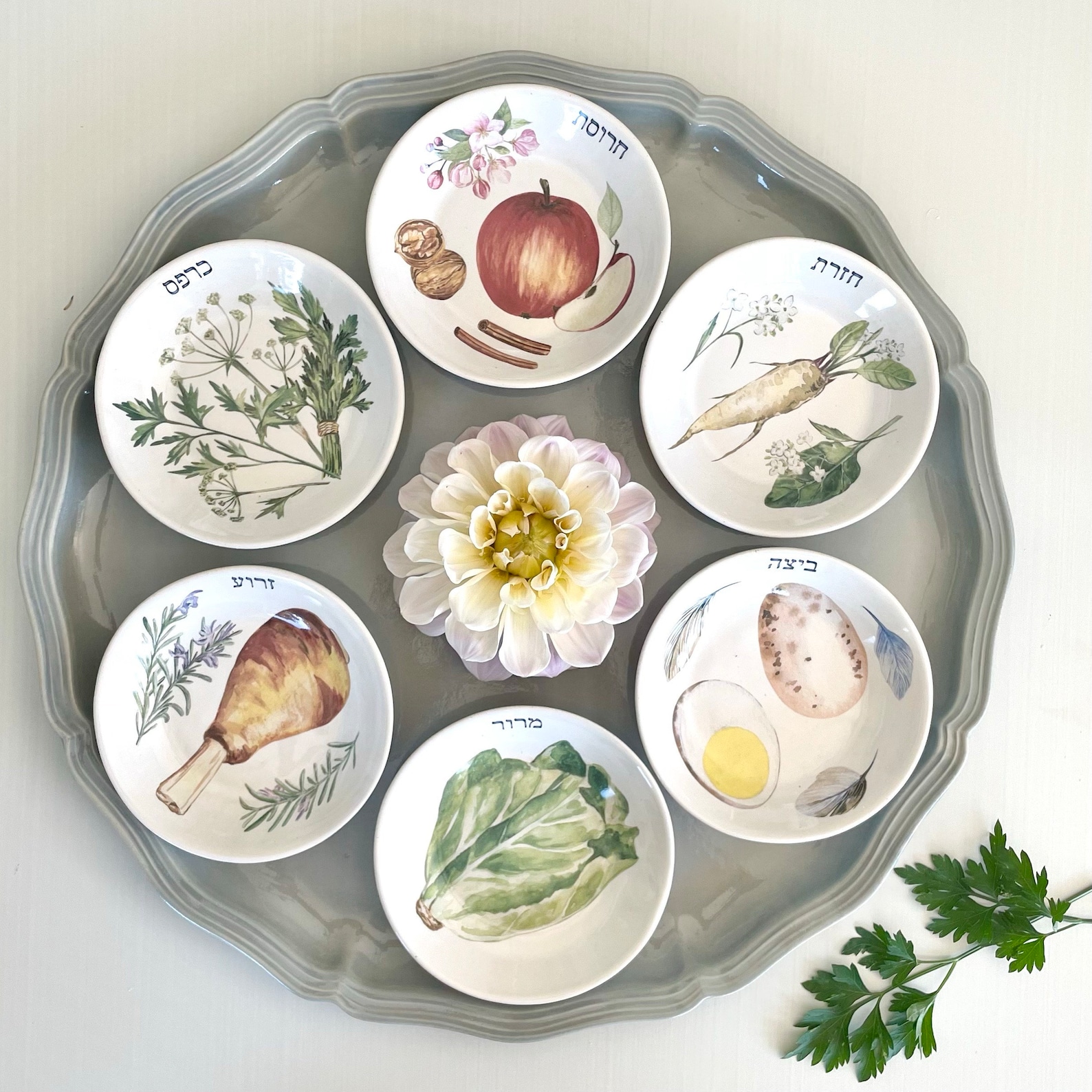 Handmade Ceramic Seder Plate Passover Plates Serving - Etsy