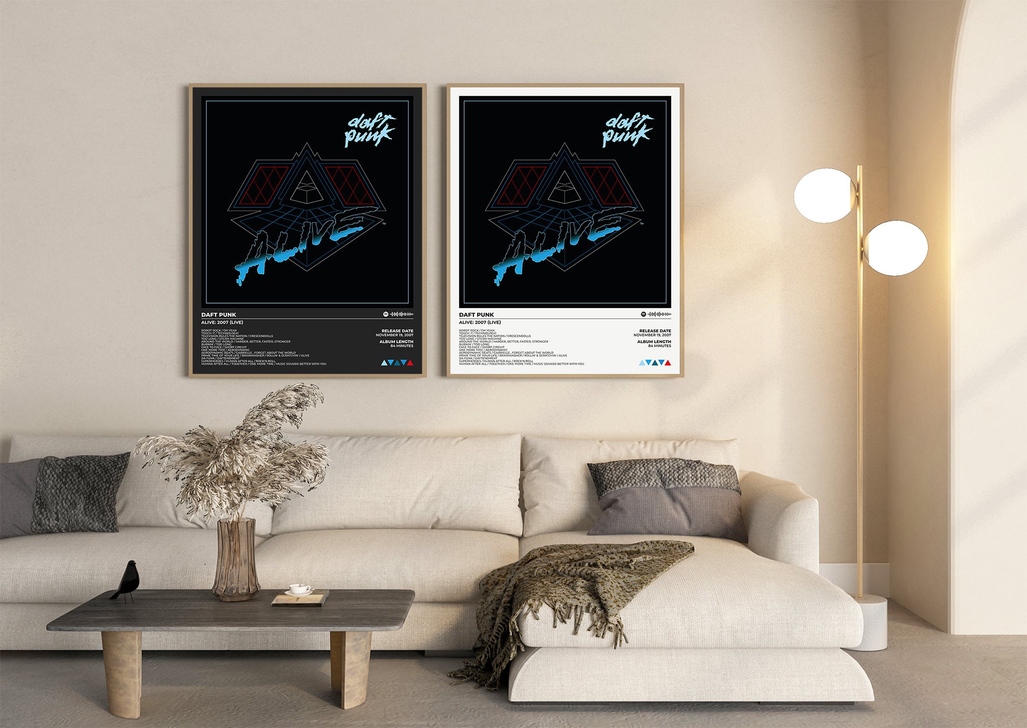 Daft Punk Poster Alive 2007 Album 2007 Tracklist Music Album Cover ...