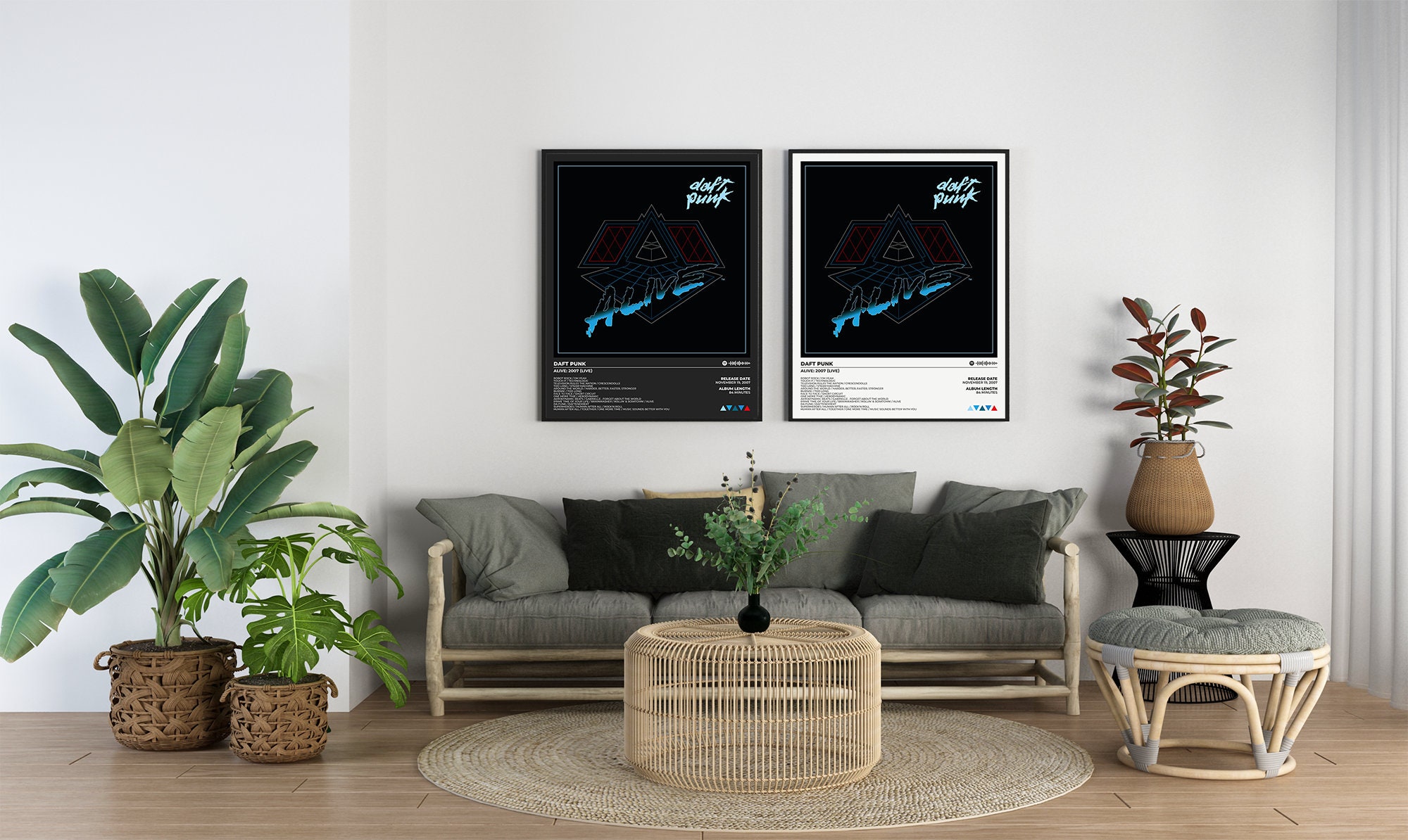 Daft Punk Poster Alive 2007 Album 2007 Tracklist Music Album Cover ...